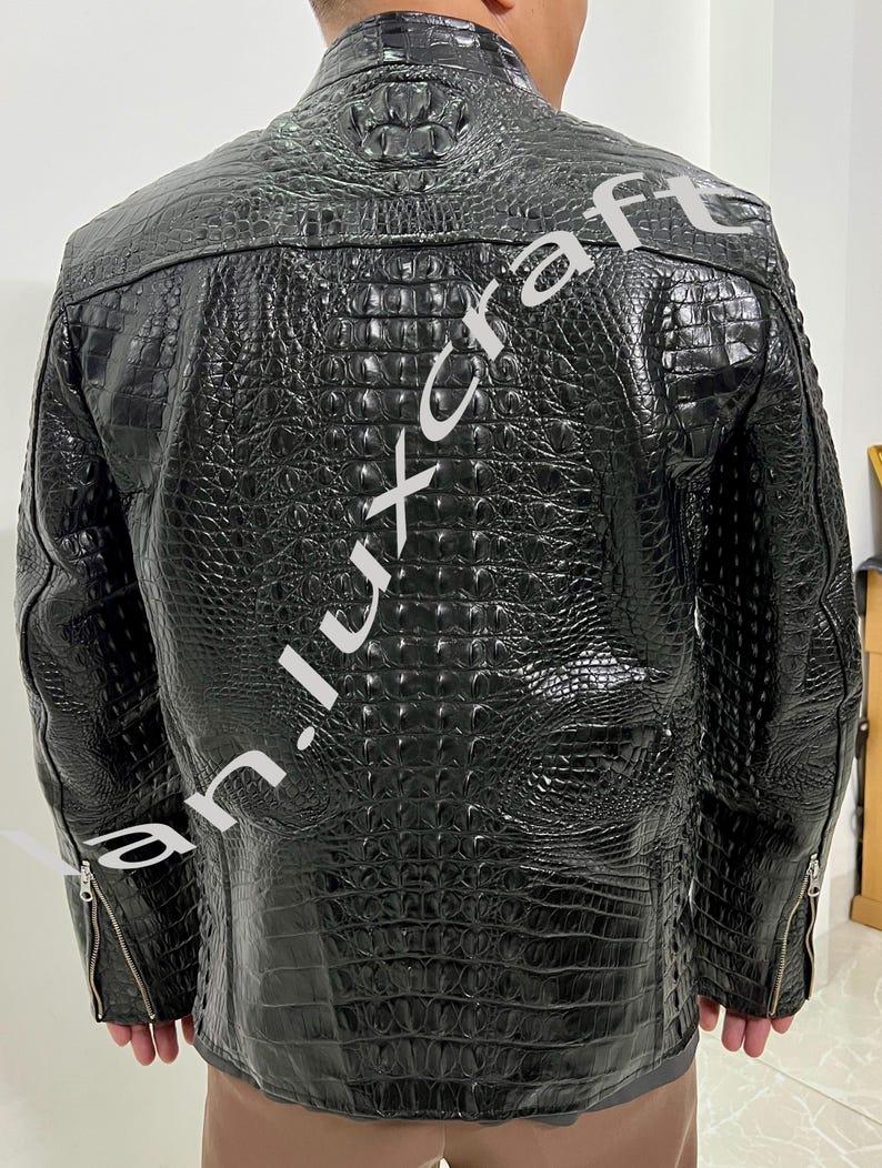 Genuine Crocodile Leather Jacket Men Custom Premium Quality - Etsy