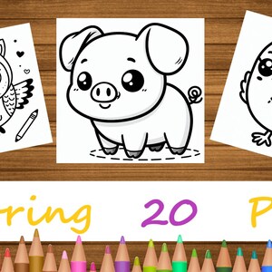 20 Animals Coloring Pages for Kids Coloring Pages Kids Coloring Book ...