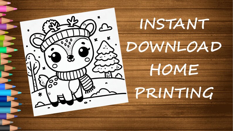 20 Animal Winter Coloring Pages for Kids Set 3 Coloring Pages Coloring ...