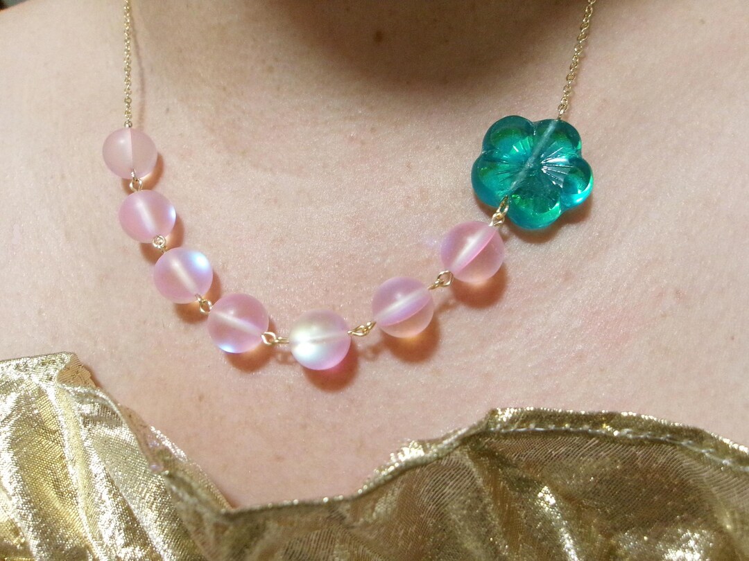 Statement Necklace Bridesmaid Jewelry Bridesmaid Gift Pink Necklace ...