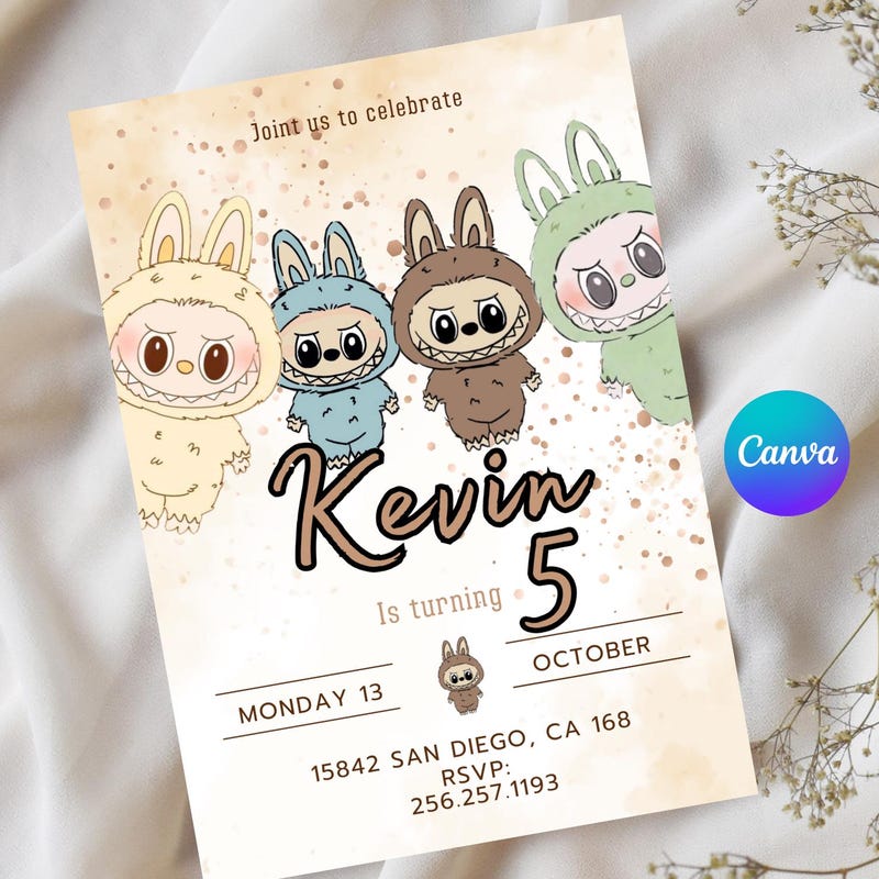 Labubu Invitation - Etsy