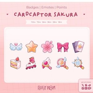Cardcaptor Sakura: Badges | Channel Point | Emotes - Etsy