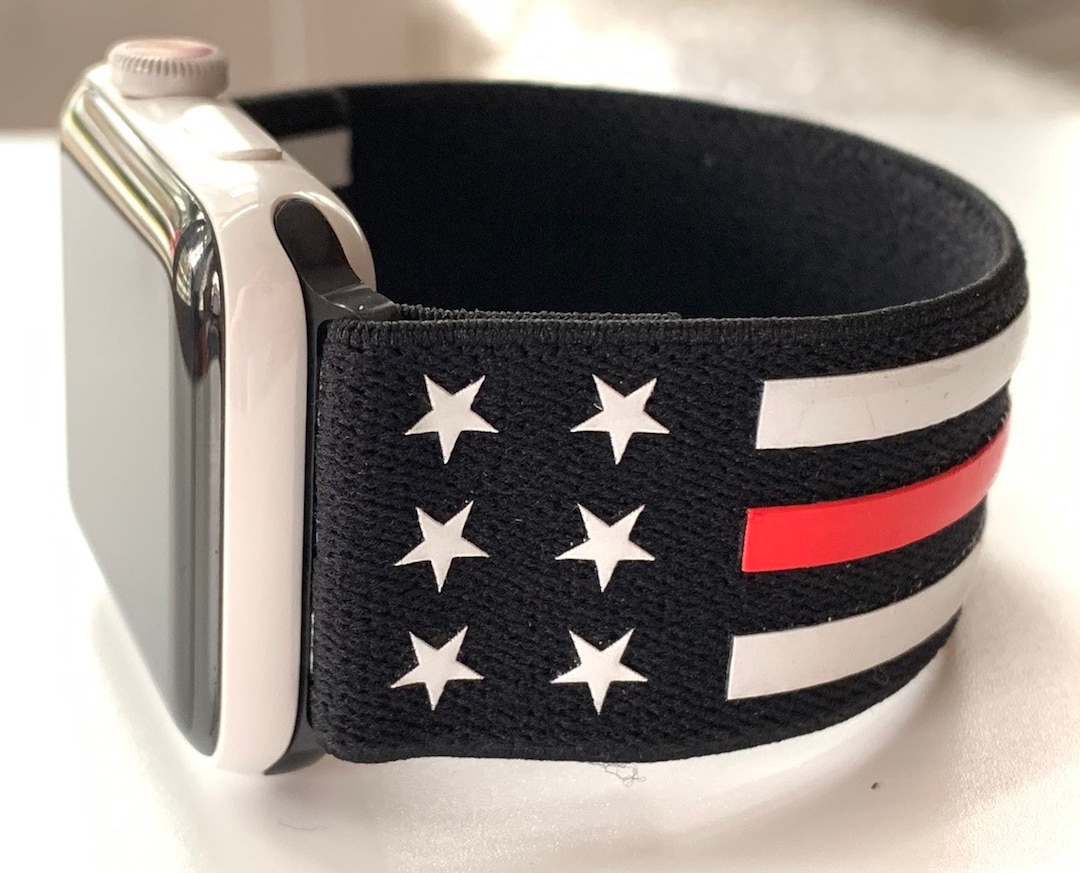 First Responder Watch Band - Thin Red Line for Apple, Fitbit, Samsung ...