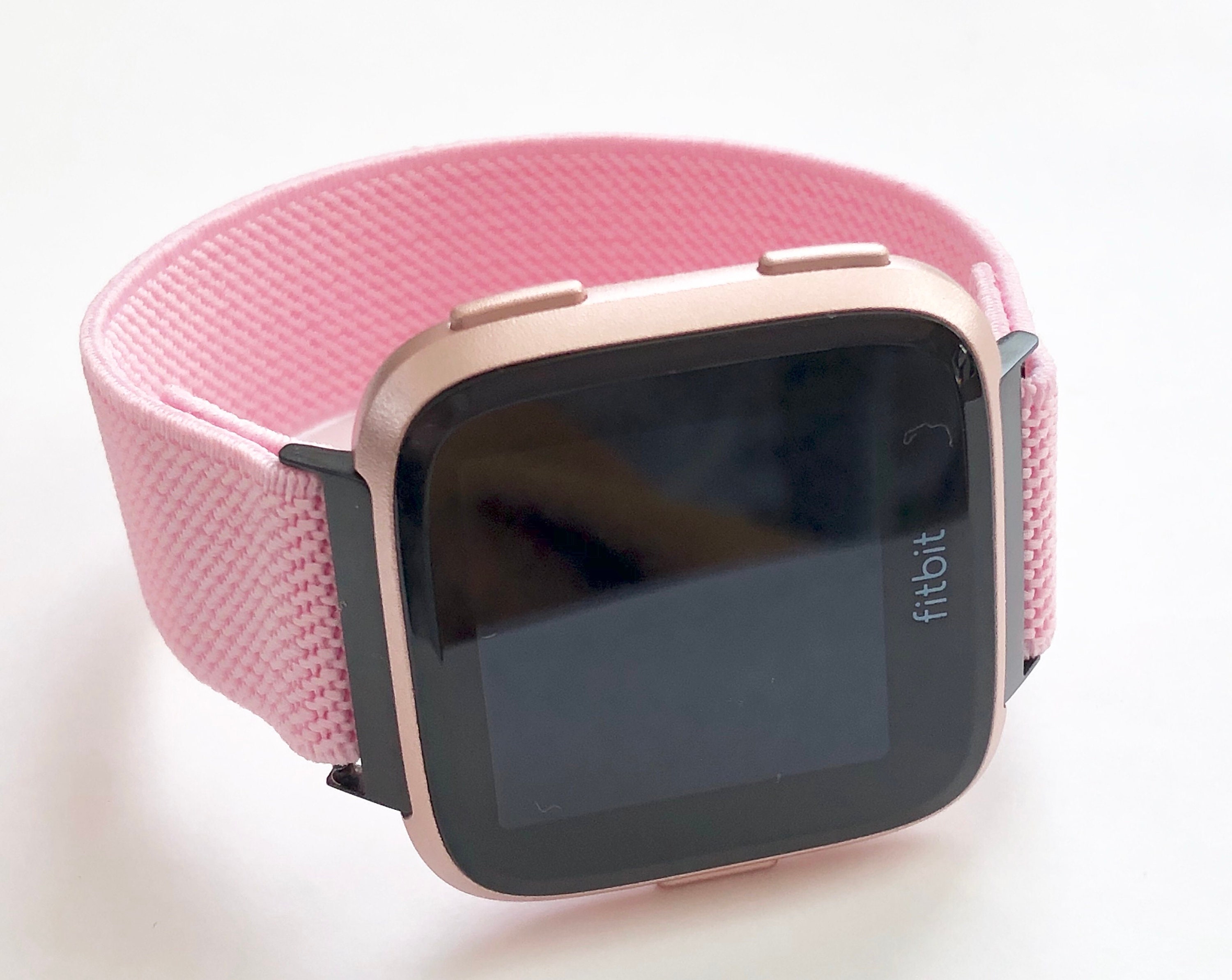 Fitbit VERSA Pink Slim Line Elastic Watch Band - Etsy