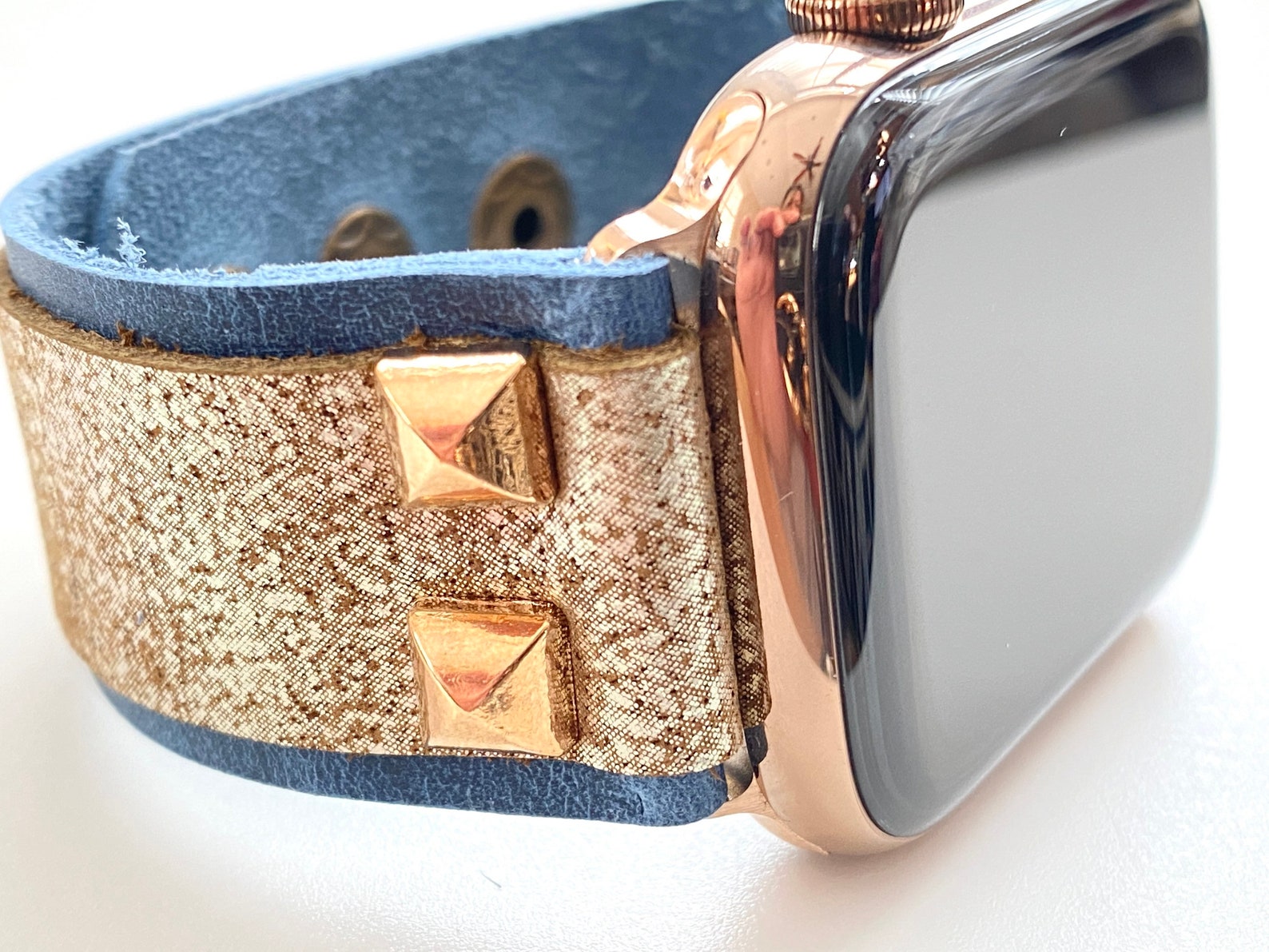 Apple Watch Band Handmade With Up-cycled Leather - Etsy