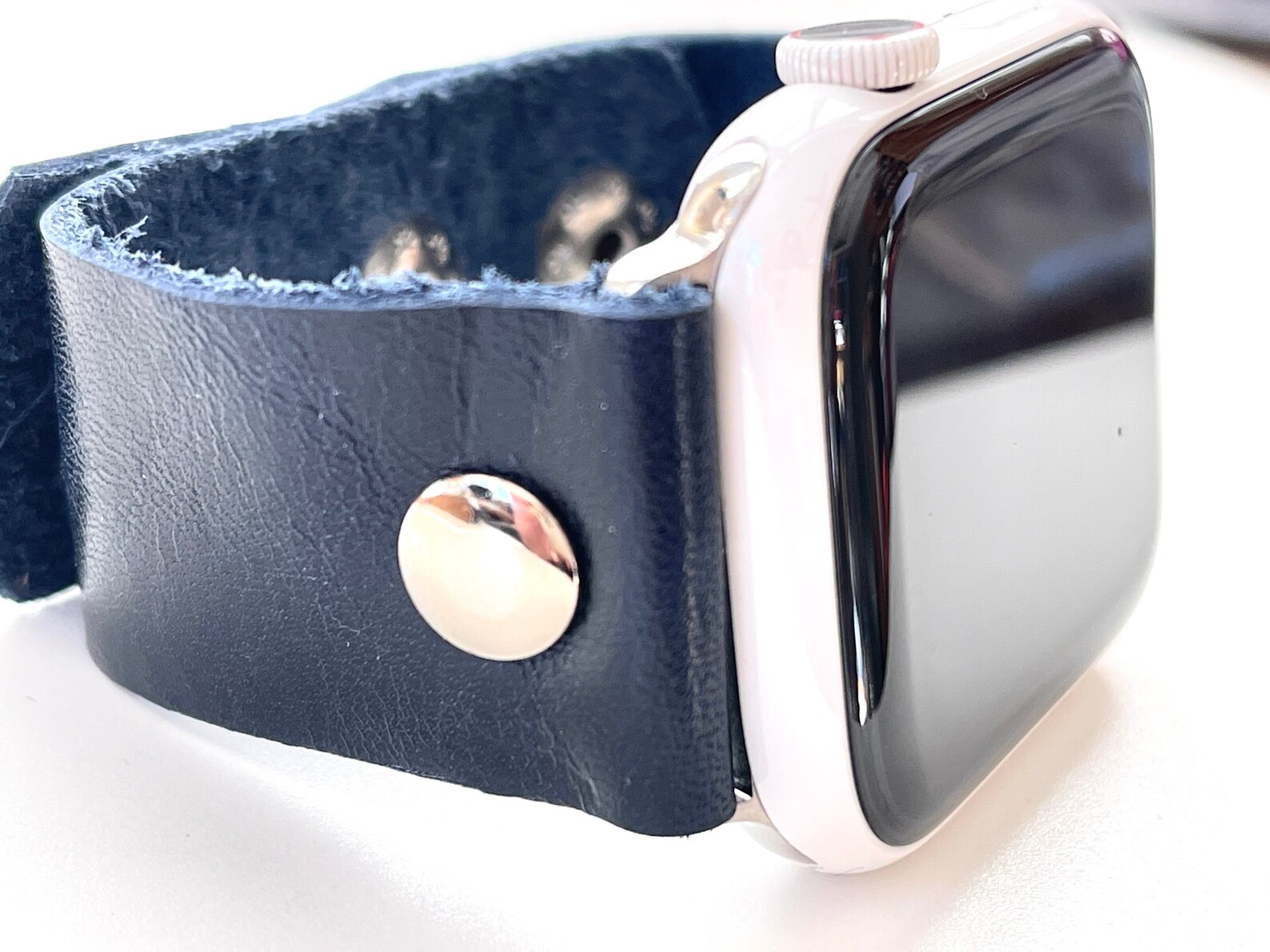 Leather Apple Watch Band Midnight Navy Blue - Etsy
