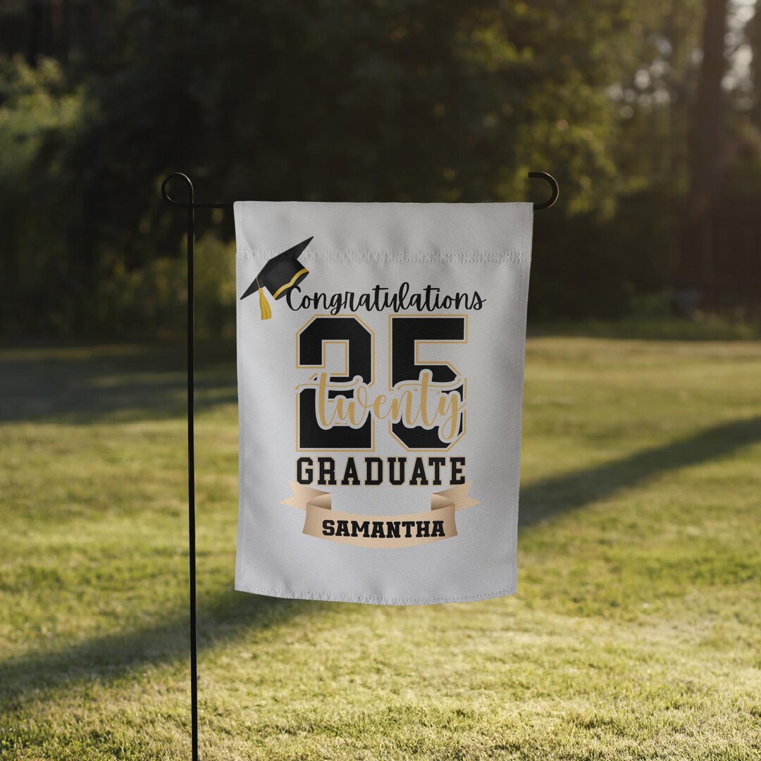 Personlized 2025 Graduation Garden Flag| Graduation Flags| 2025 Yard ...