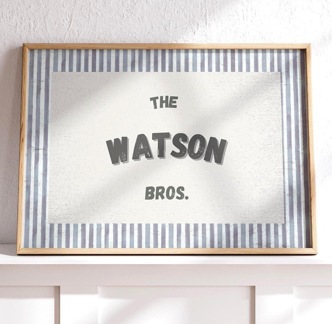 Custom Brothers Name Sign: Boho Boys Room Decor - Etsy