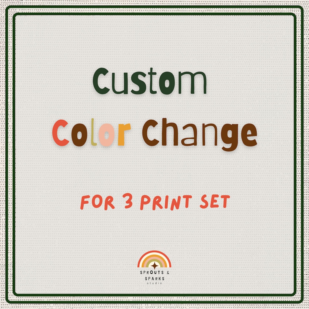 Custom Color Change for Set of 3 - Etsy