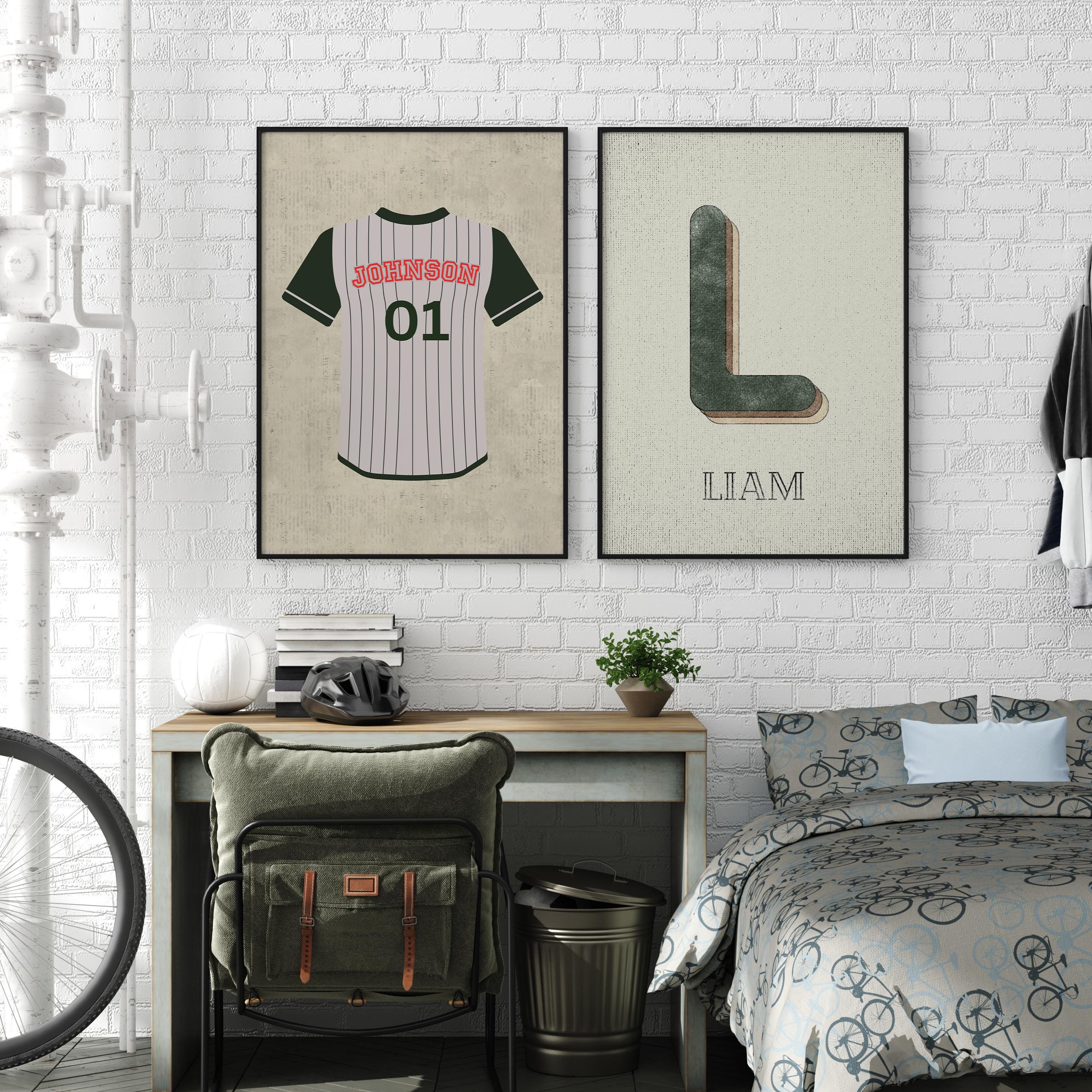 Custom Baseball Jersey Print for Kids – Personalized Name and Number ...