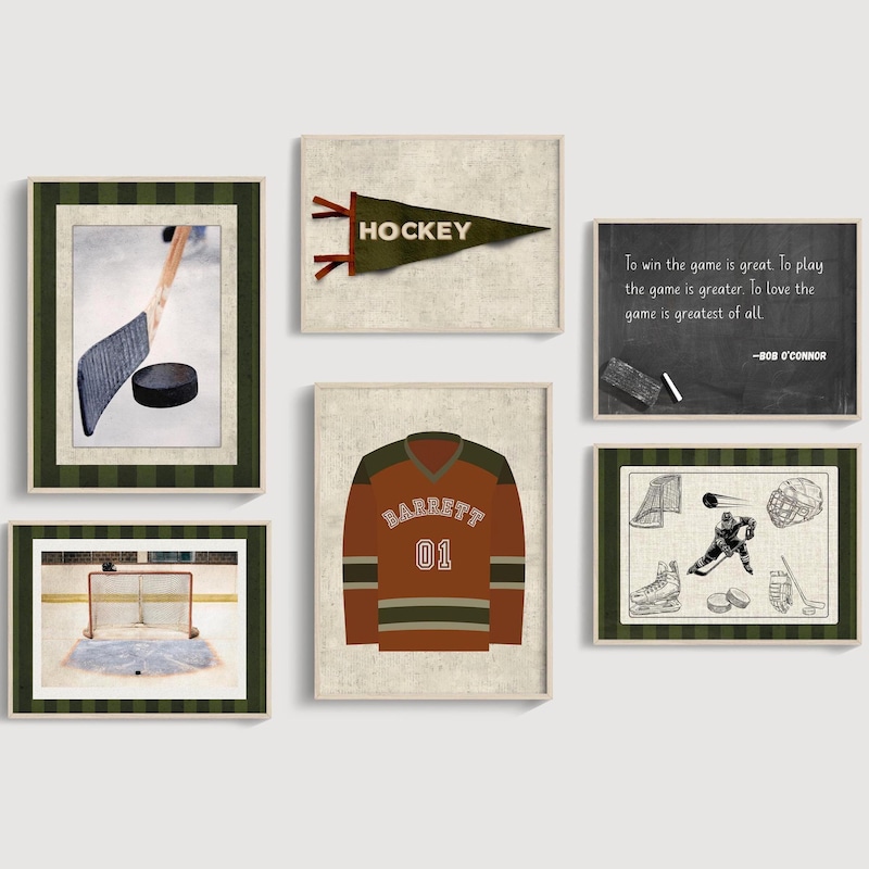 Hockey Decor Boys Room - Etsy