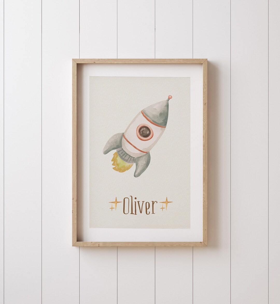 Personalized Rocket Ship Digital Download, Custom Space-themed Kids ...
