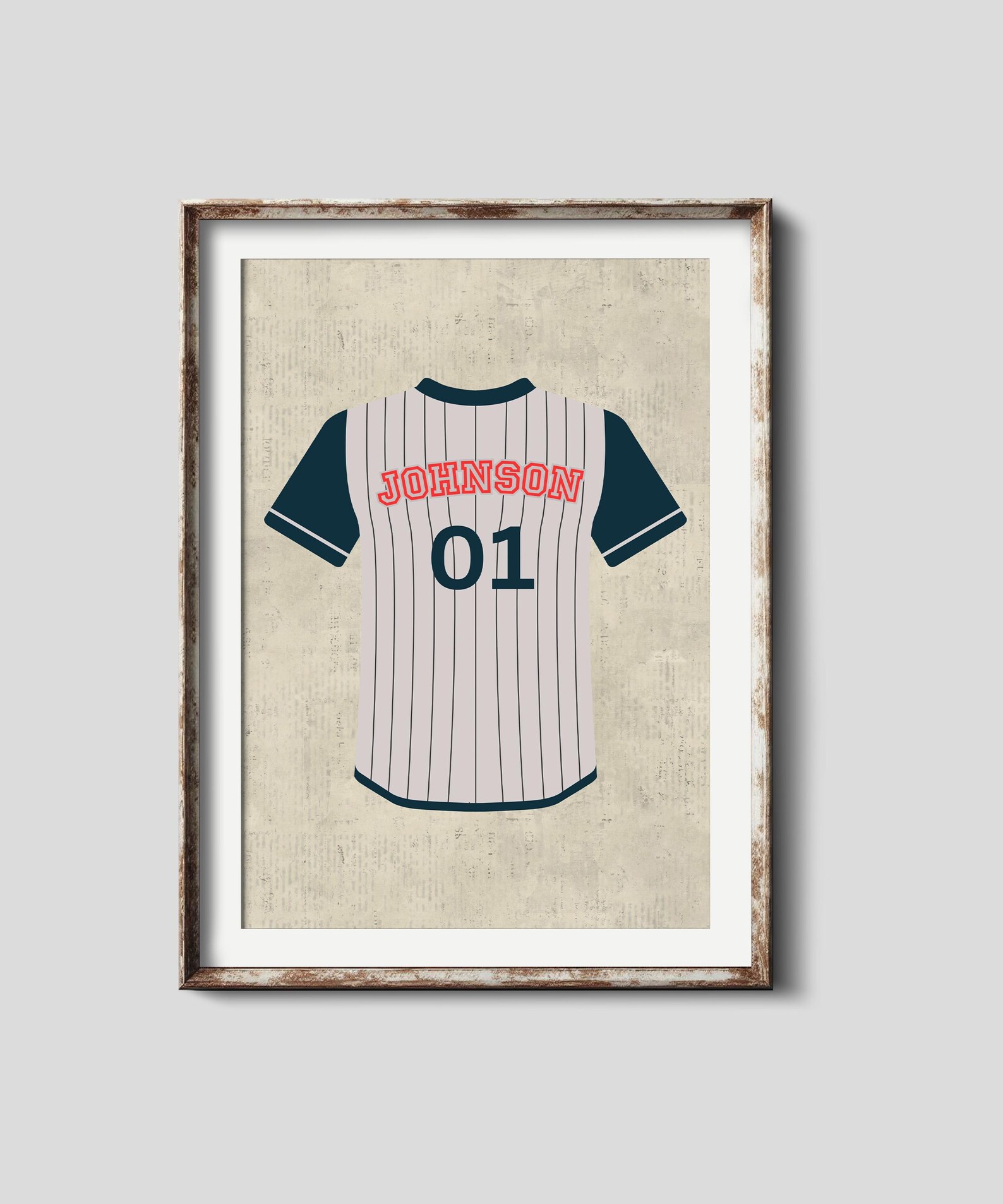Custom Baseball Jersey Print for Kids – Personalized Name and Number ...