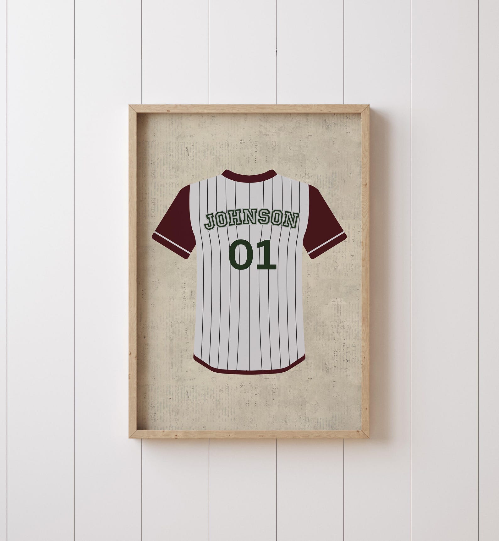 Custom Baseball Jersey Print for Kids – Personalized Name and Number ...