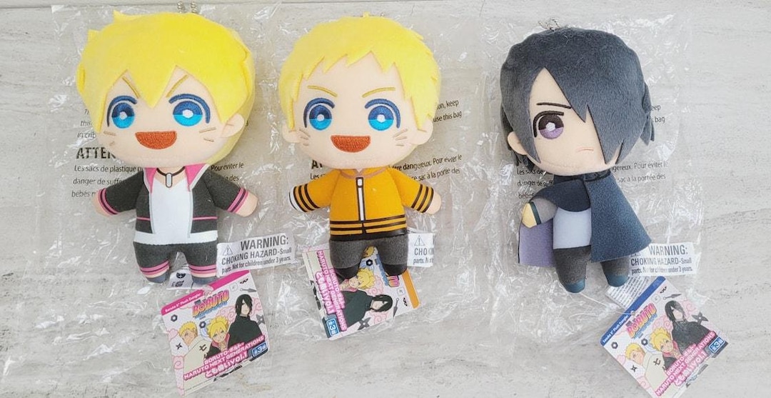 NARUTO TOMONUE UZUMAKI Sasuke Boruto Vol 1. Next Generation Lot 3 Plush ...