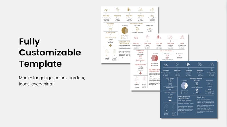 Custom Wedding Fun Fact Template: Fun Facts About the Couple Card ...