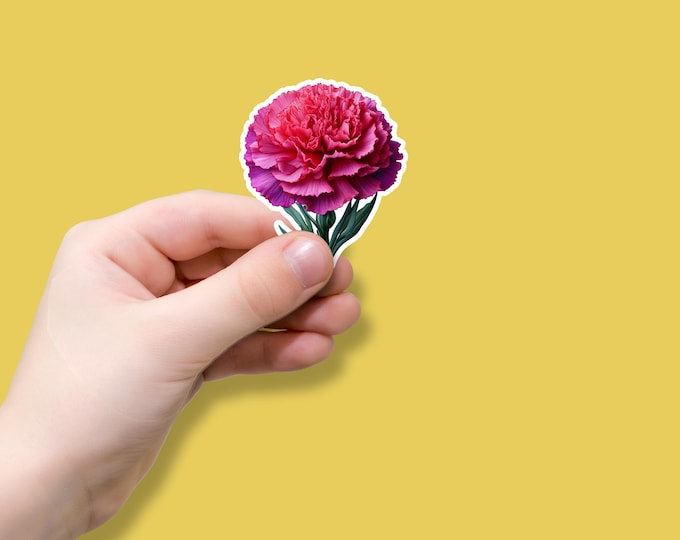 Carnation Stickers, Flower Vinyl Sticker Pack, Laptop Decals Vintage ...