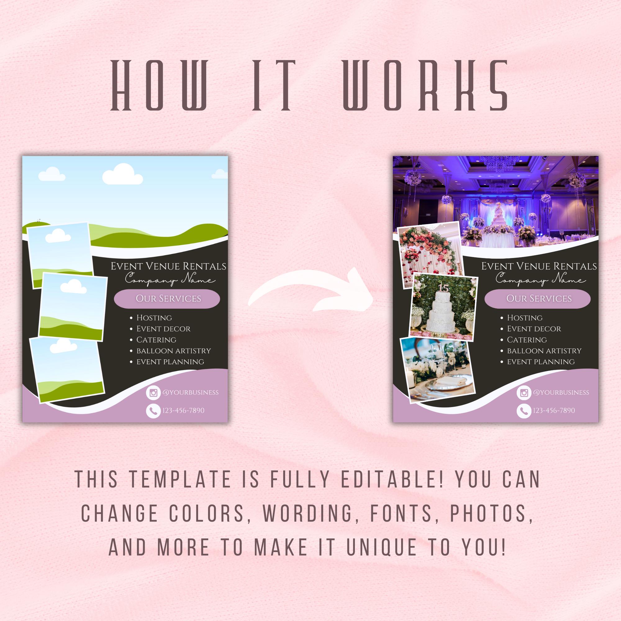 Event Venue Flyer Template | Event Planning Flyer Template | Party ...