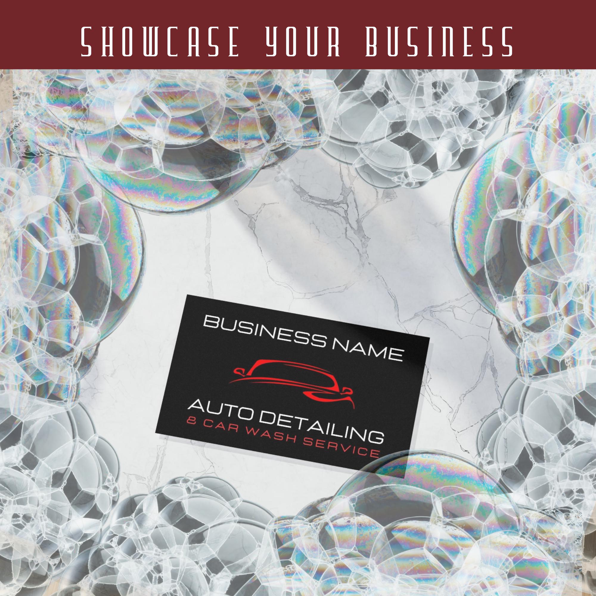 Auto Detailing Services Business Card Design | Car Wash Services ...