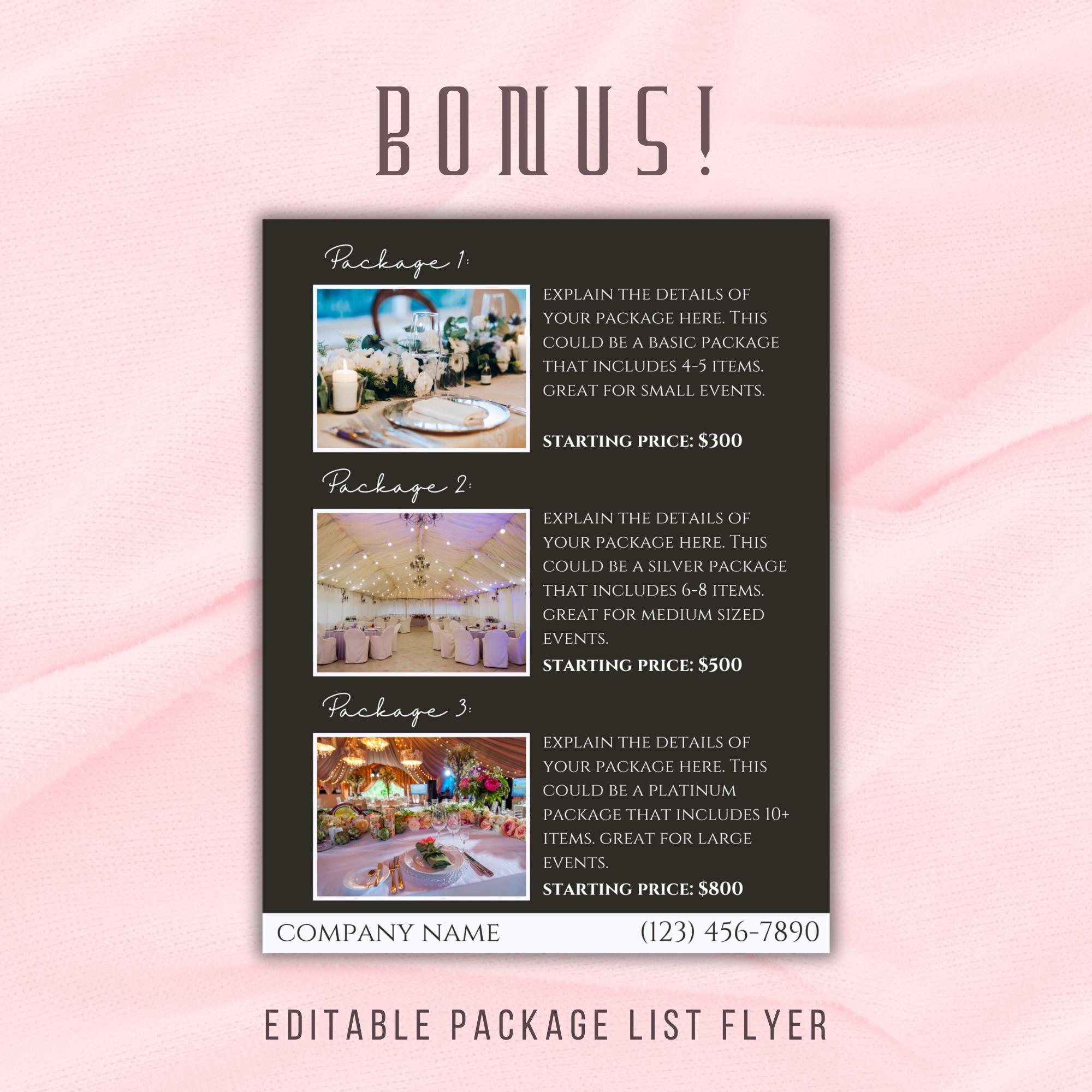 Event Venue Flyer Template | Event Planning Flyer Template | Party ...