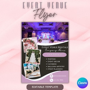 Event Venue Flyer Template | Event Planning Flyer Template | Party ...