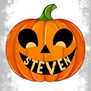 Customizable- Family Pumpkin Name Printable, Halloween Art, Pumpkin Art ...