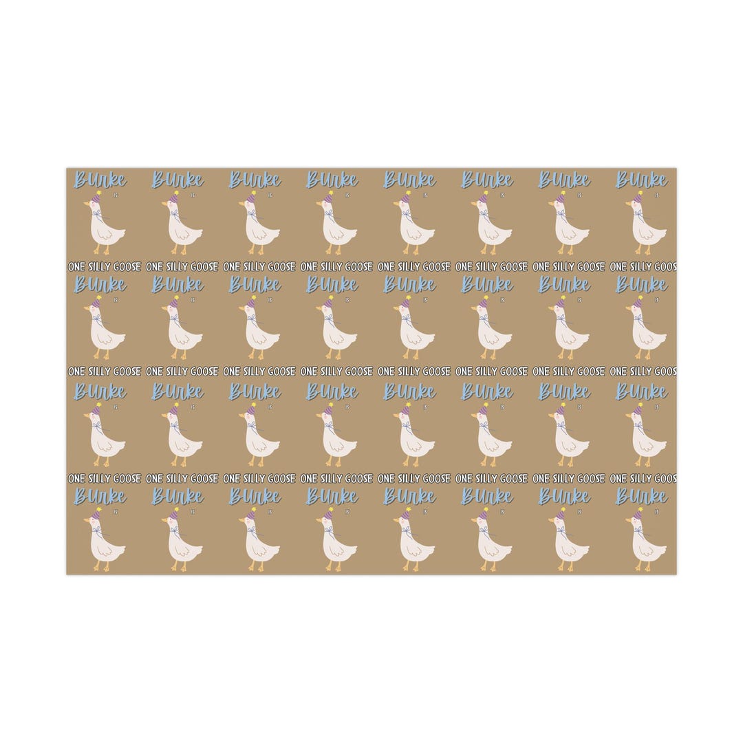 Personalized Name One Silly Goose Wrapping Paper, Gift Wrap Papers ...