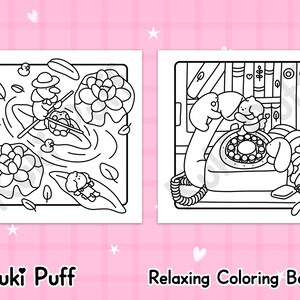 Comfy Times: Cute Animal Characters With Simple Designs Coloring Book ...