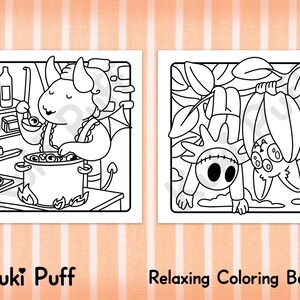 Spooky Times: Adorable Creepy Creatures in Cozy Moments Coloring Book ...