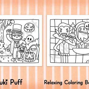 Spooky Joy: Adorable Creepy Creatures in Cozy Hygge Moments Coloring ...