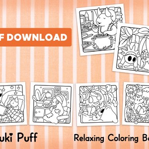 Spooky Times: Adorable Creepy Creatures in Cozy Moments Coloring Book ...