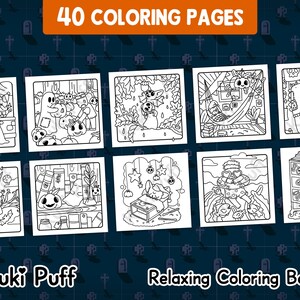 Spooky Times: Adorable Creepy Creatures in Cozy Moments Coloring Book ...