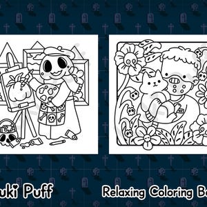 Spooky Times: Adorable Creepy Creatures in Cozy Moments Coloring Book ...