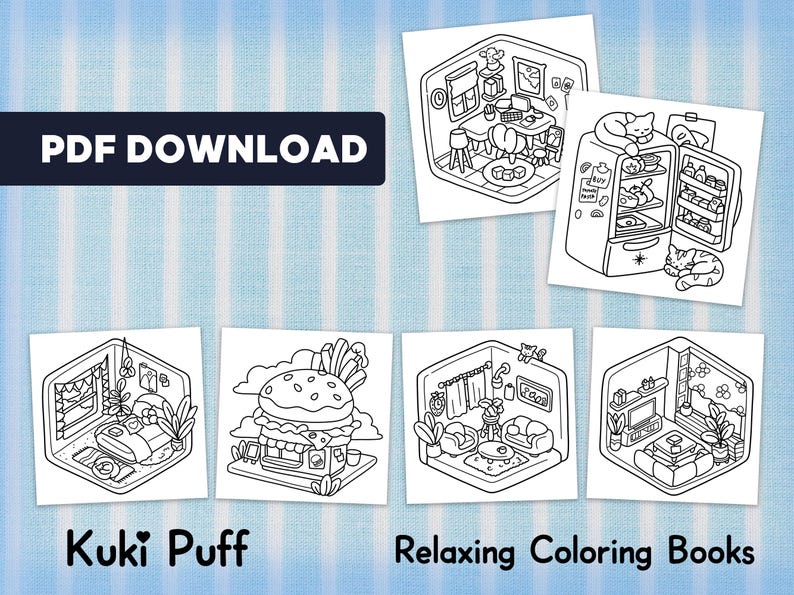 Cozy Corner: Cute Adorable Designs of Cozy, Hygge Spaces Coloring Book ...