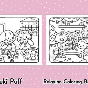 Fluffy Days: Cute Animal Characters Easy and Simple Designs Coloring ...