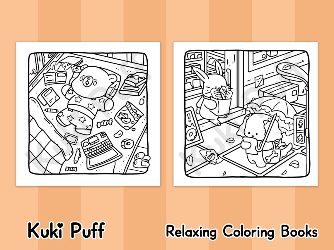 Cozy Times: Cute Animal Characters in Cozy Hygge Moments Coloring Book ...