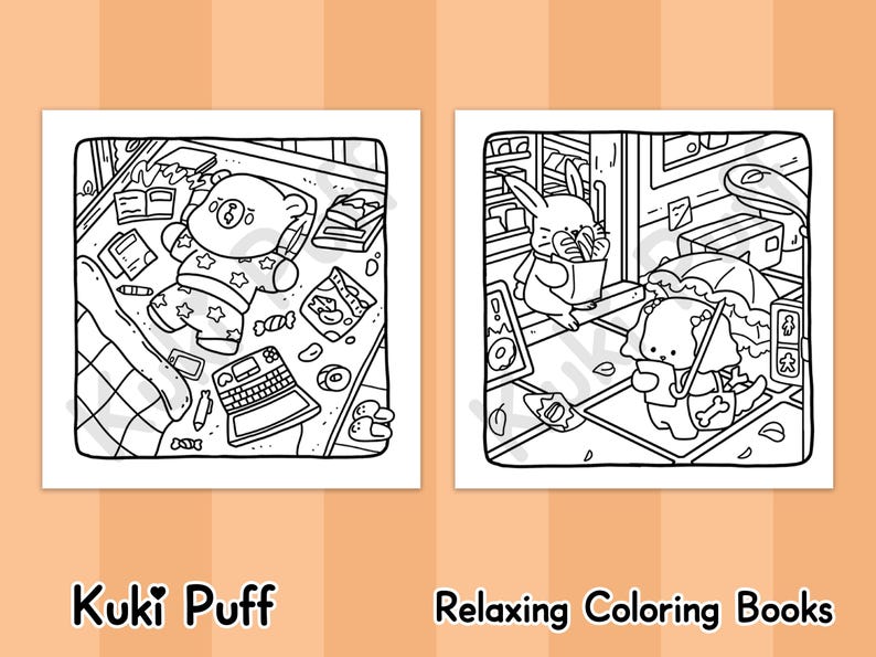 Cozy Times: Cute Animal Characters in Cozy Hygge Moments Coloring Book ...