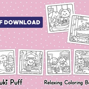 Fluffy Days: Cute Animal Characters Easy and Simple Designs Coloring ...