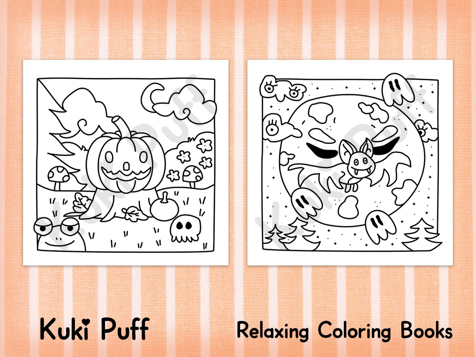 Spooky Joy: Adorable Creepy Creatures in Cozy Hygge Moments Coloring ...
