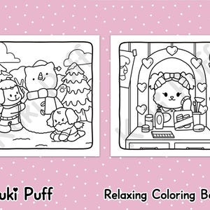 Fluffy Days: Cute Animal Characters Easy and Simple Designs Coloring ...