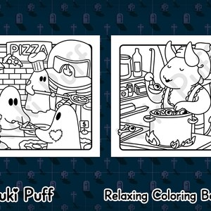 Spooky Times: Adorable Creepy Creatures in Cozy Moments Coloring Book ...