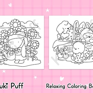 Comfy Times: Cute Animal Characters With Simple Designs Coloring Book ...