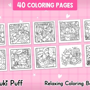 Comfy Times: Cute Animal Characters With Simple Designs Coloring Book ...