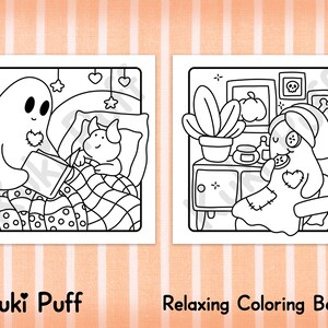Spooky Times: Adorable Creepy Creatures in Cozy Moments Coloring Book ...