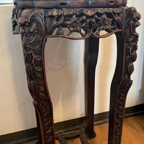 Carved Wood Stand - Etsy