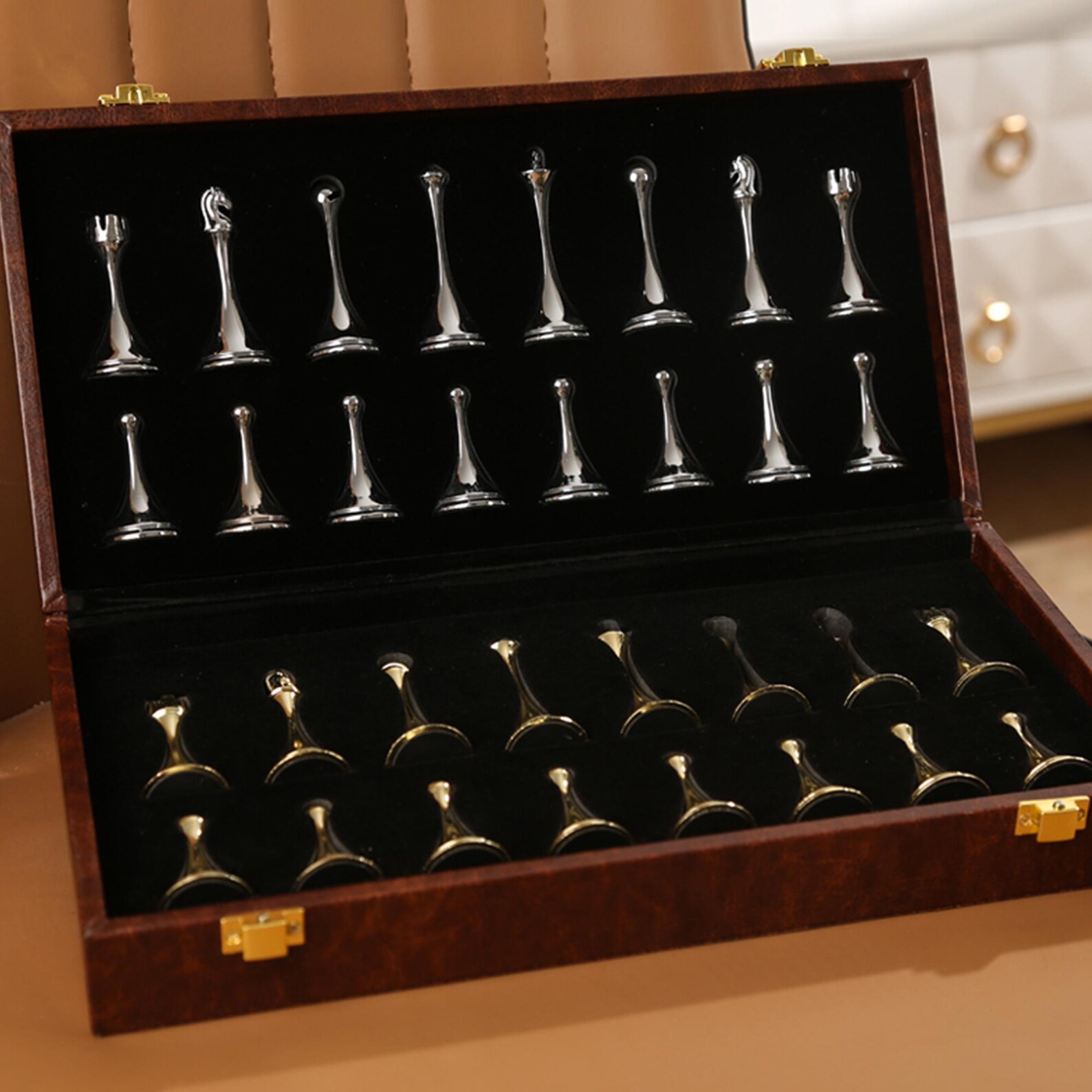 Chess Set, Metal Chess Set, Chess Board, Metal Chess Pieces, Handmade ...