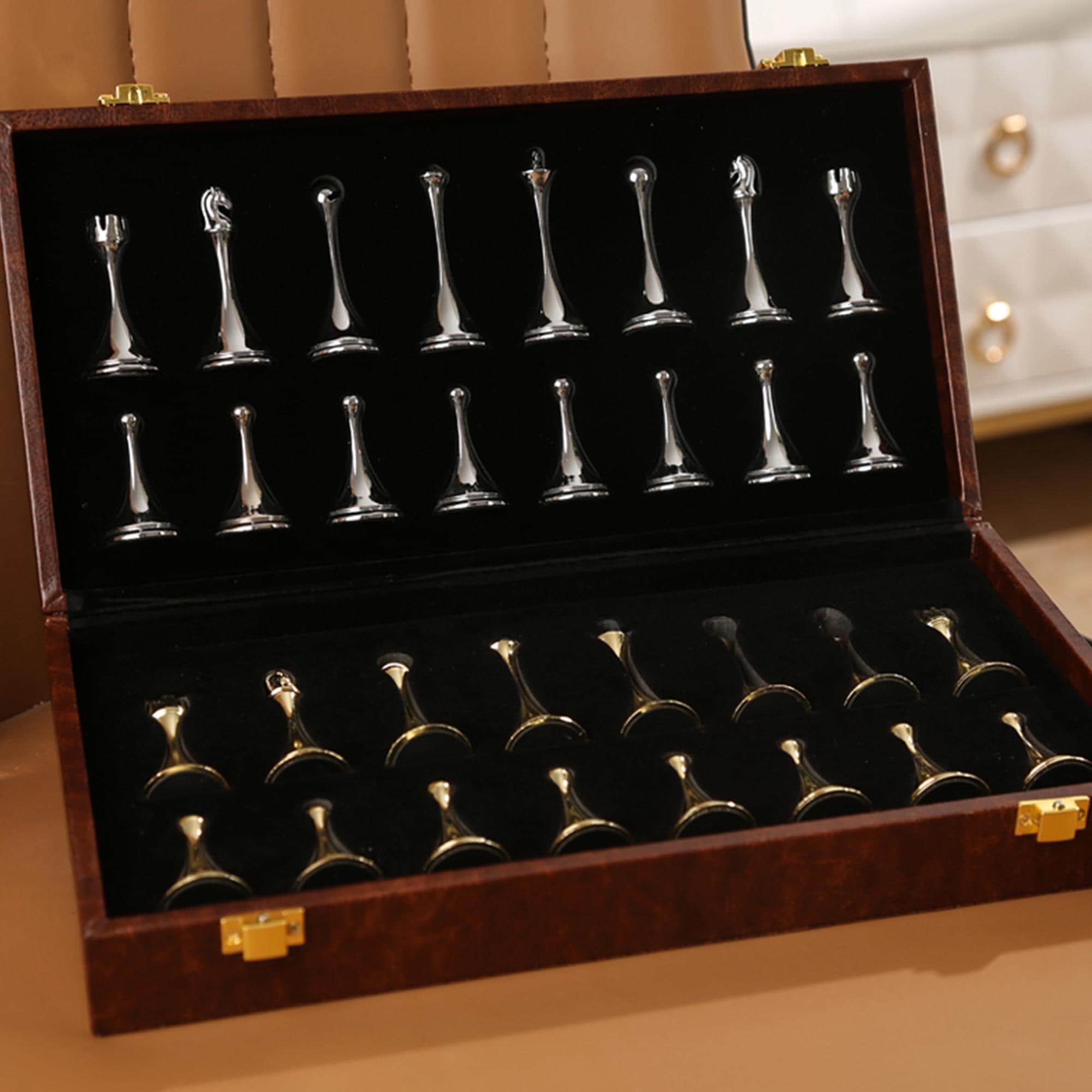 Chess Set, Metal Chess Set, Chess Board, Metal Chess Pieces, Handmade ...