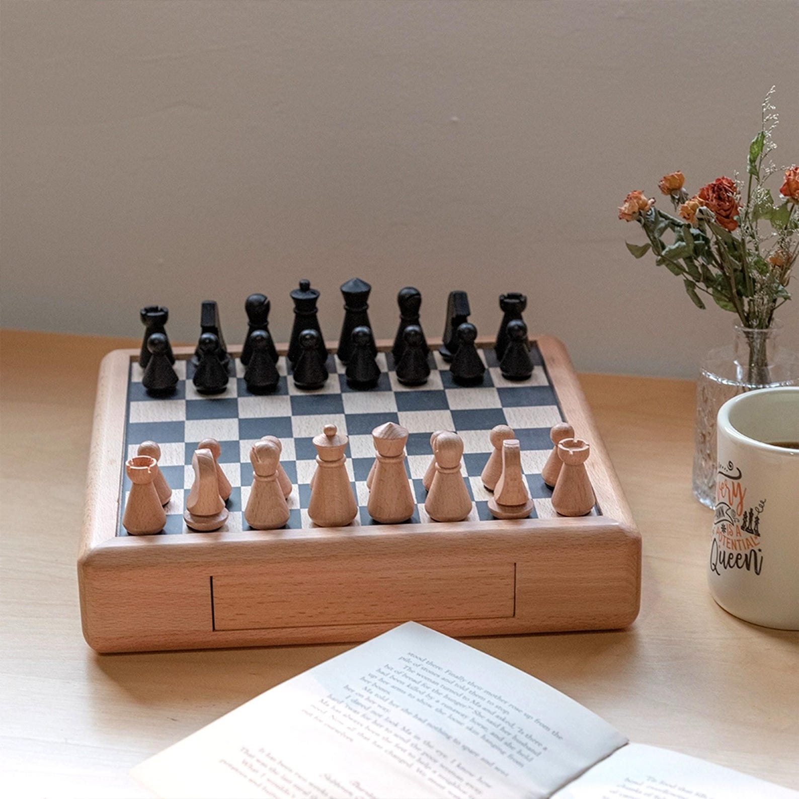 Wooden Chess Set,portable Chess Set,handmade Chess Set,solid Wood Chess ...
