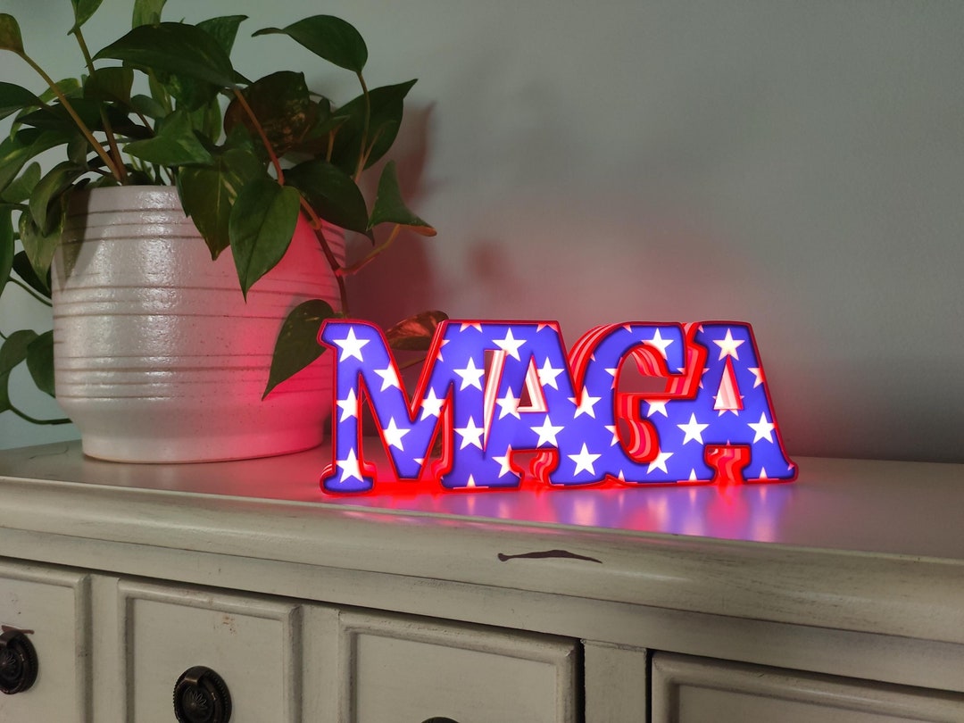 MAGA Illuminated Letter Sign - Etsy