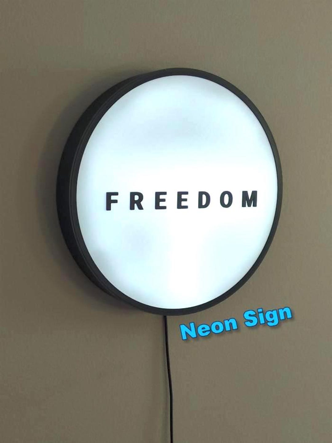 FREEDOM LED Neon Sign | Charlie Kirk Inspired Illuminated Sign - Etsy